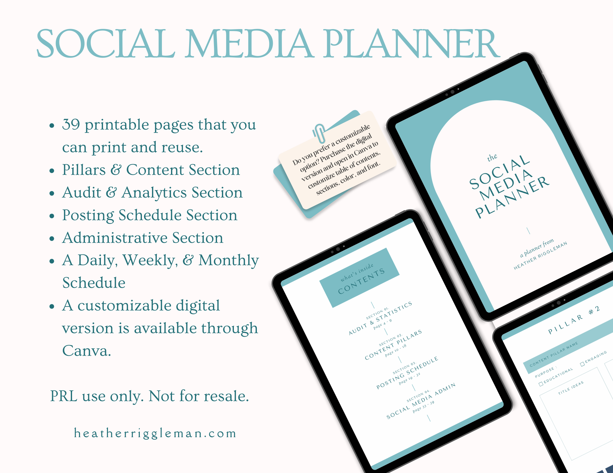 Social Media Planner – Creative Connections Co.