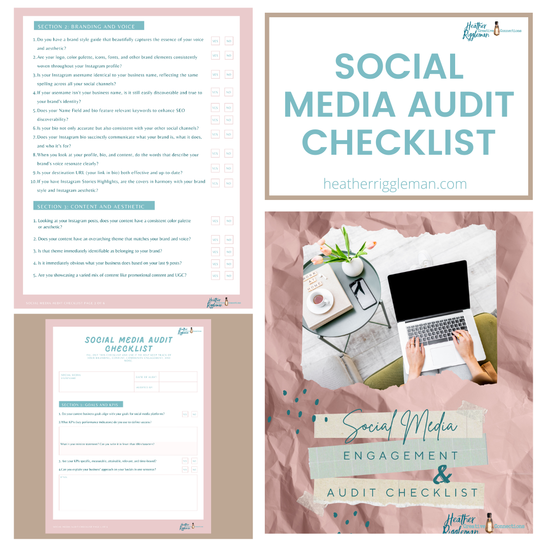 Social Media Audit Checklist and Monthly Tracker - Creative Connections Co.